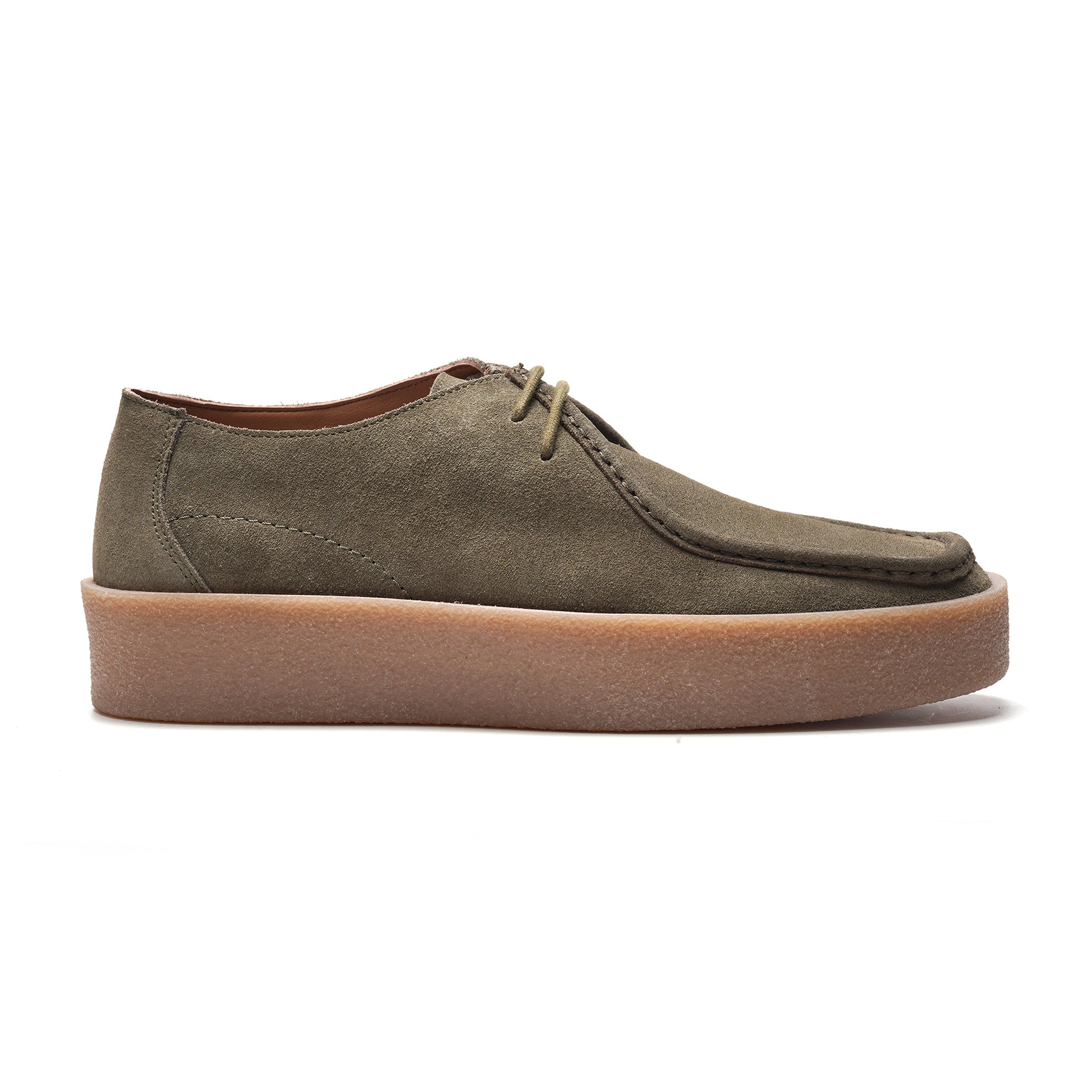 Mason Moc Derby // Olive Suede – A. VEER